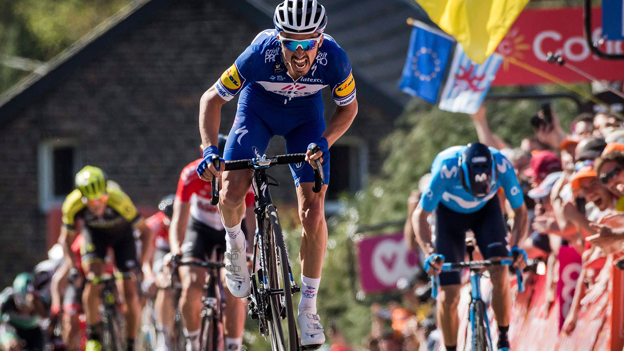 Alaphilippe wins Criterium Stage 4, Moscon claims lead