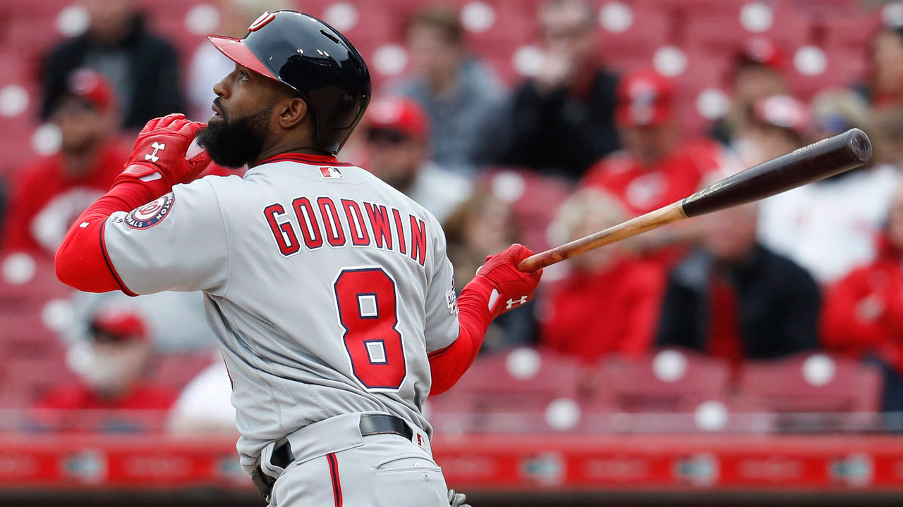 Royals obtain Goodwin in trade with Nationals