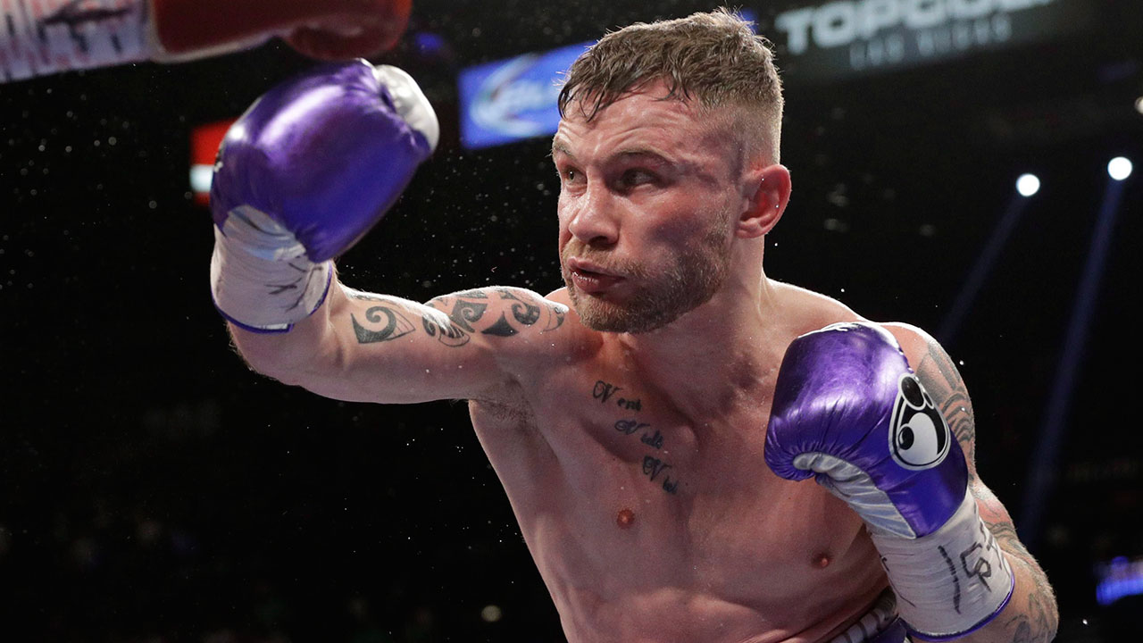 Carl Frampton stops Luke Jackson in nine rounds to secure title shot