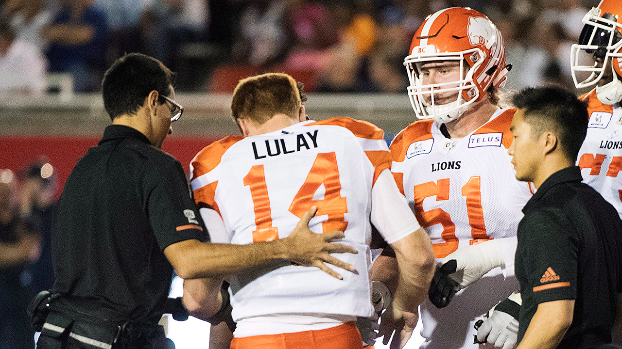 Lions’ Travis Lulay leaves early with injury against Alouettes