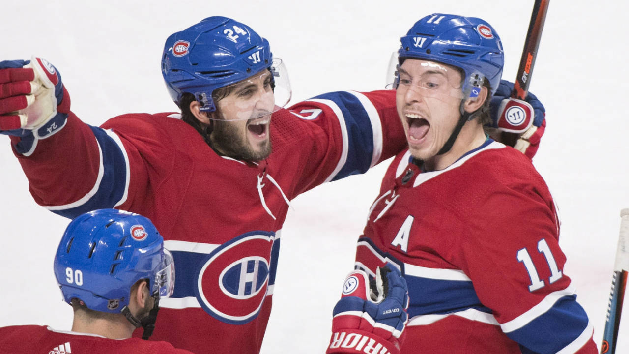 Gallagher scores late winner after turnover, Canadiens edge Blues