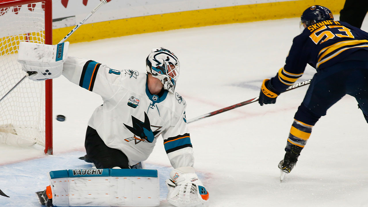 Skinner, Sabres win 10th straight by beating Sharks in OT