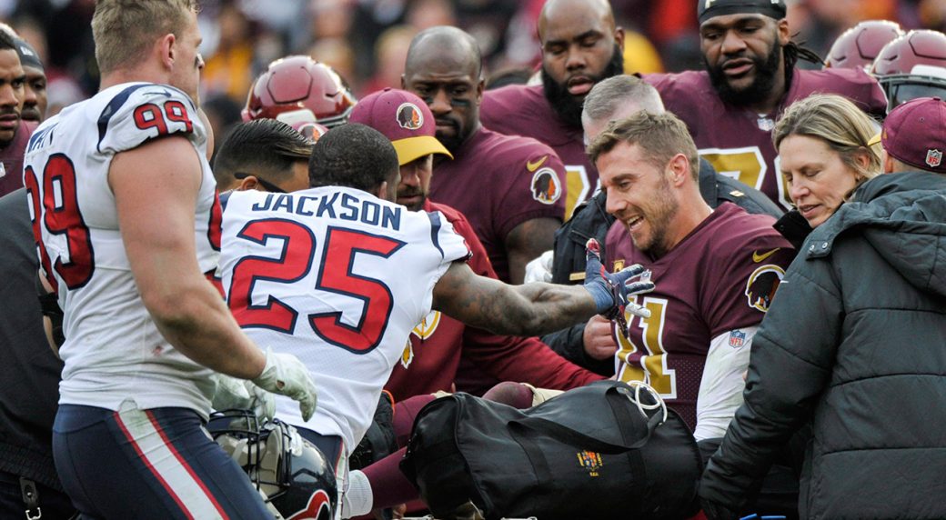 Redskins' Alex Smith sheds leg brace 8 months after gruesome injury ...