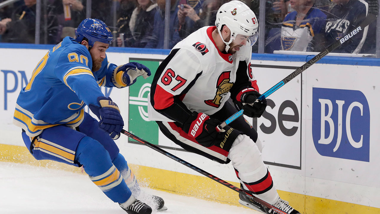 Gunnarsson scores in 3rd, lifts Blues past Senators