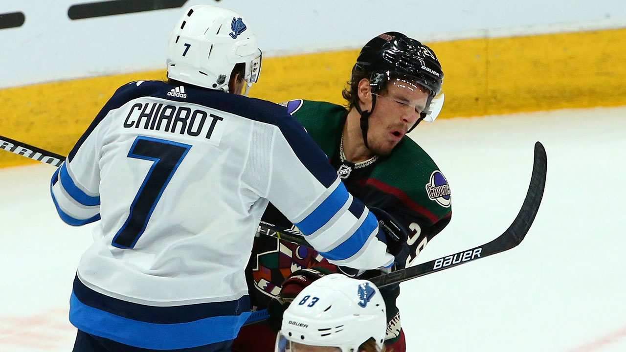 Jets’ Chiarot fined for cross-checking Coyotes’ Cousins