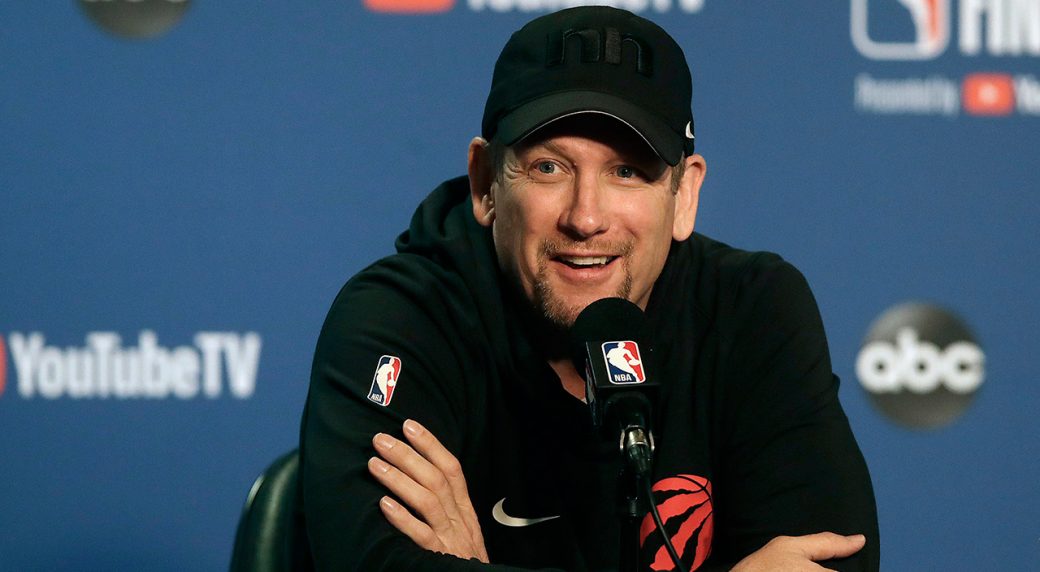 Raptors coach Nick Nurse plays guitar at Arkells concert in Toronto ...