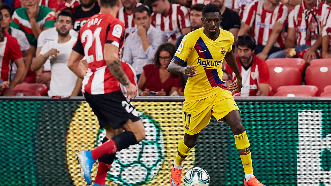 Barcelona forward Dembele out five weeks with thigh injury