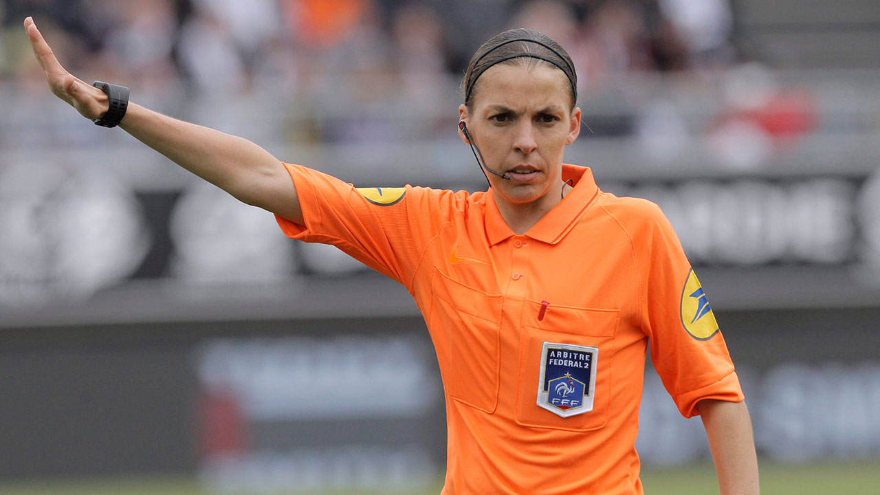 Stephanie Frappart becomes first woman to officiate major UEFA men’s event