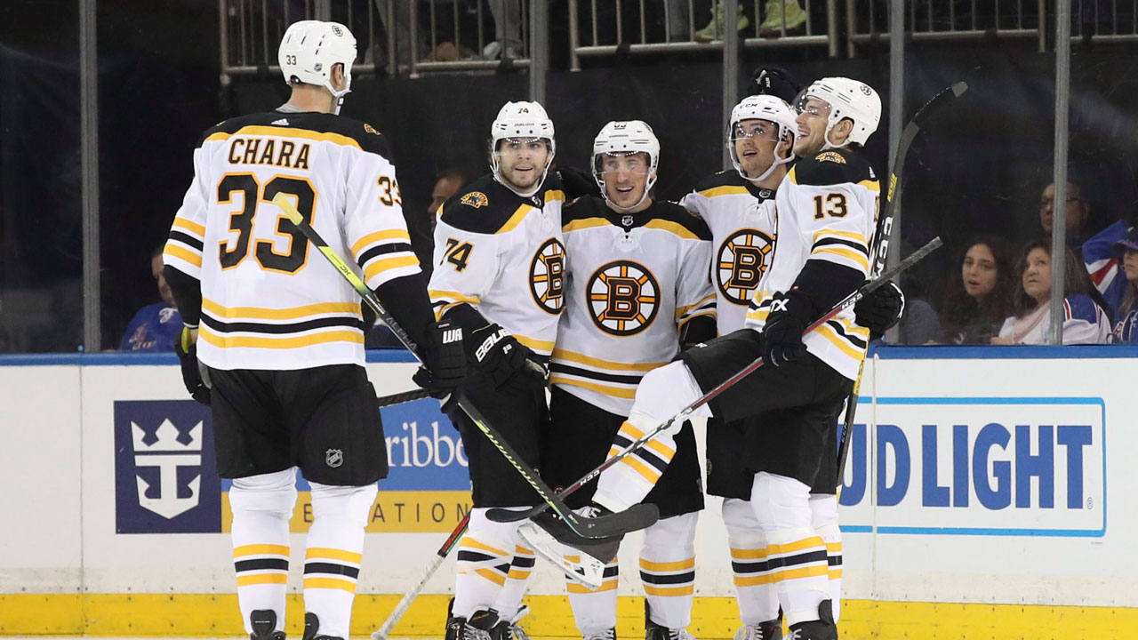 Marchand, Bergeron put on offensive clinic in Bruins win over Rangers