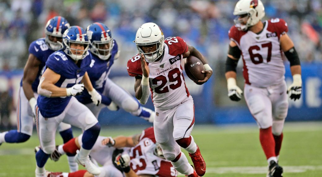 Edmonds runs for 3 TDs, Cardinals top Giants in Barkley's return ...