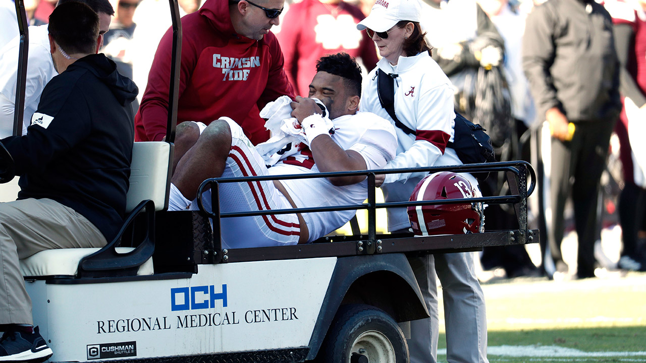 Alabama quarterback Tua Tagovailoa out for season after hip injury
