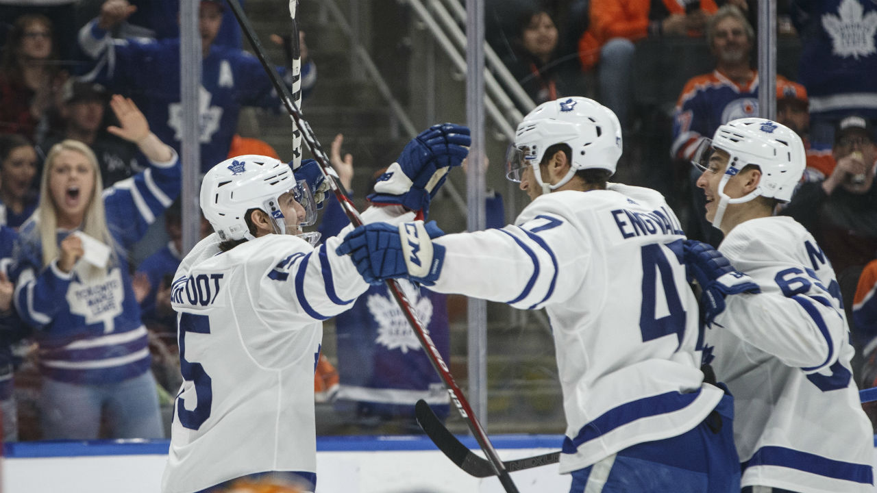 Unlikely Maple Leafs’ third line comes alive in victory over Oilers
