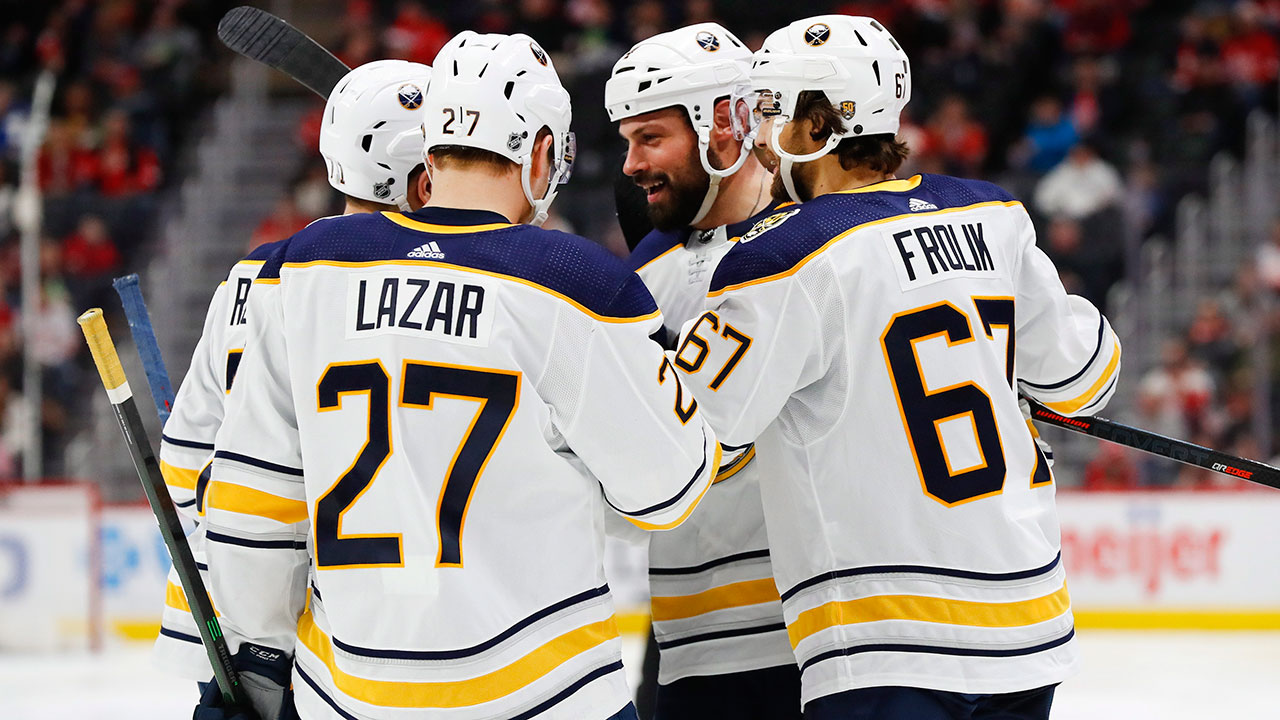 Rodrigues scores twio goals to lift Sabres past Red Wings