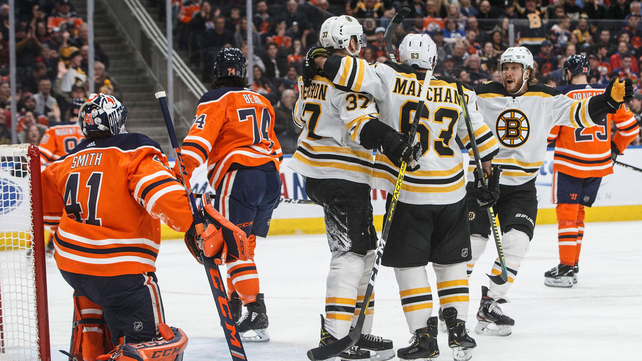 Depleted Oilers show signs of confidence in getting point against Bruins