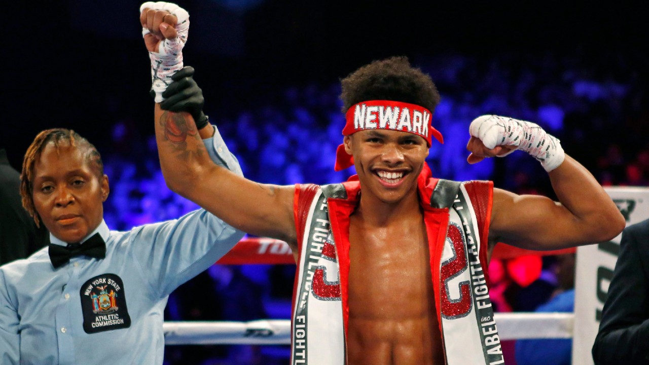 Shakur Stevenson stops Felix Caraballo in boxing’s return to Vegas