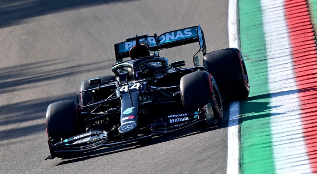 Hamilton leads only practice session as F1 returns to Imola