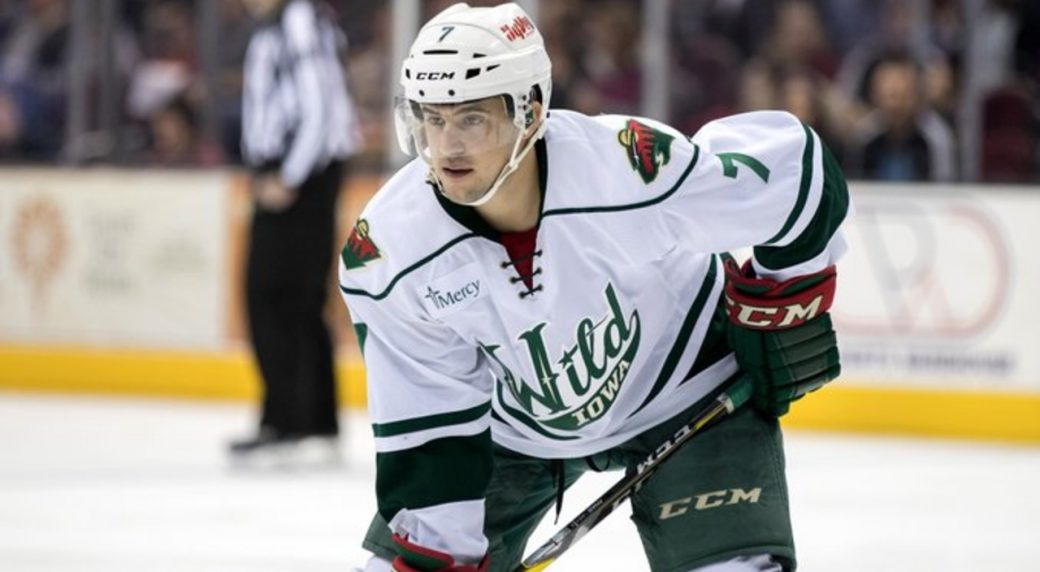 Blue sign AHL scoring leader Sam Anas to two-year, two-way deal