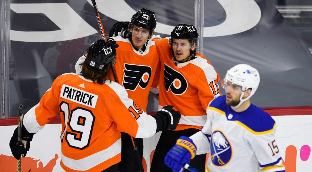 Elliott stops 40, Konecny scores as Flyers beat Sabres
