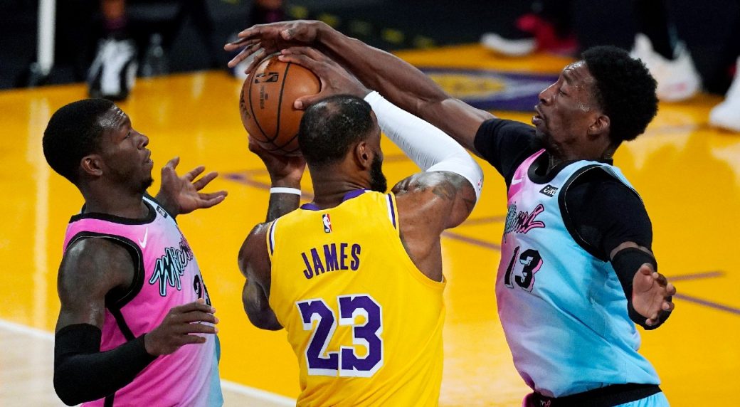 Heat hold off depleted Lakers in NBA Finals rematch