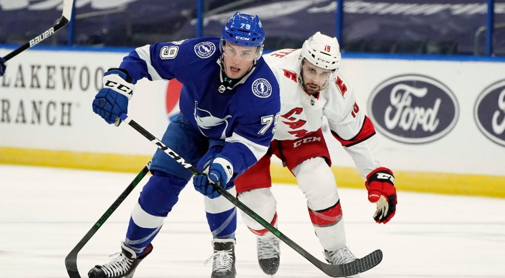 Ross Colton scores in NHL debut as Lightning beat Hurricanes