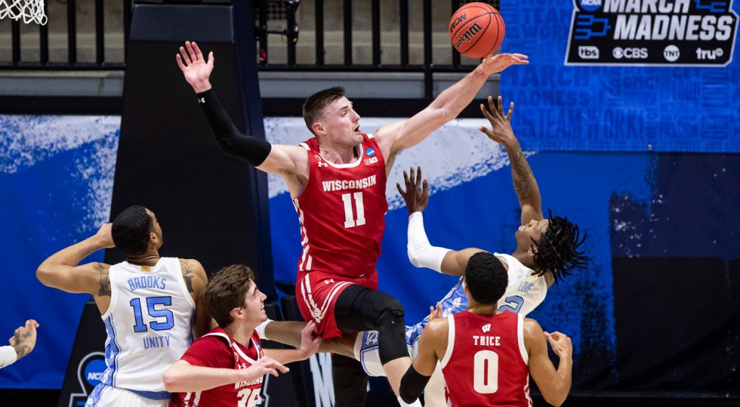 Wisconsin makes history, handing UNC coach Williams his first Round 1 loss