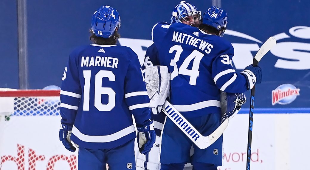 Matthews-Marner explosion helps Jack Campbell make NHL history