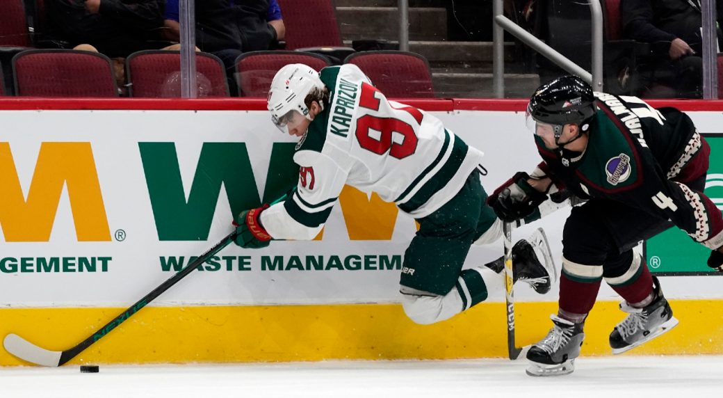 Kaprizov sets rookie goal mark, Wild beat Coyotes