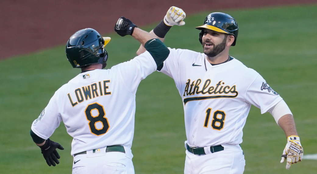 Moreland homer backs Irvin's gem as Athletics top Blue Jays