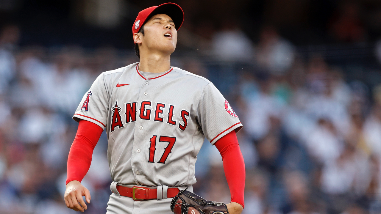 Angels' Ohtani finally falters in Yankee Stadium pitching debut ...