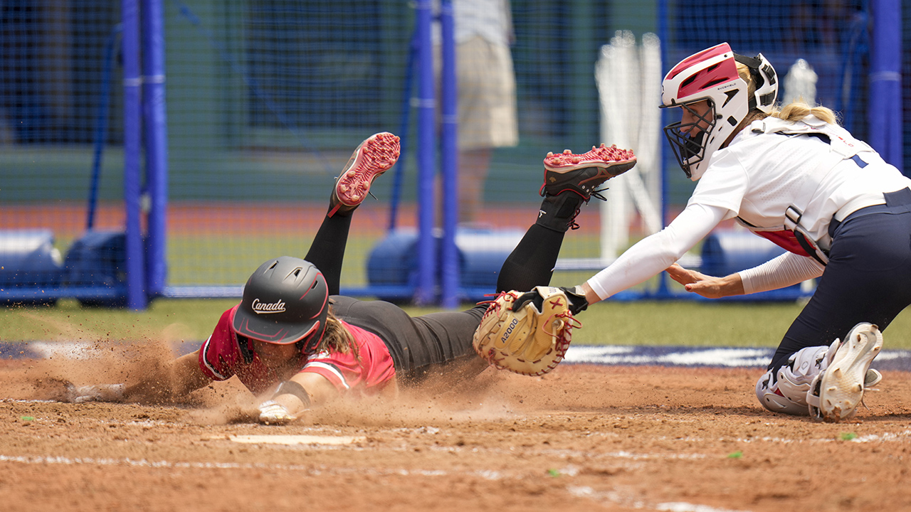 Canadian softball team held to one hit in tight loss to United States ...