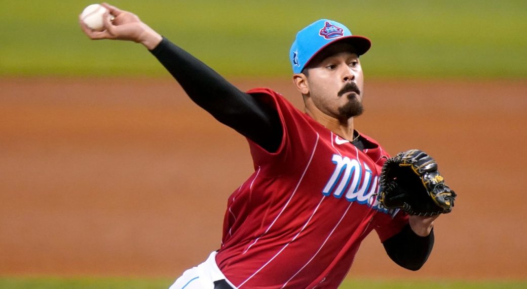 Marlins' Pablo Lopez sets MLB record with nine strikeouts to start game