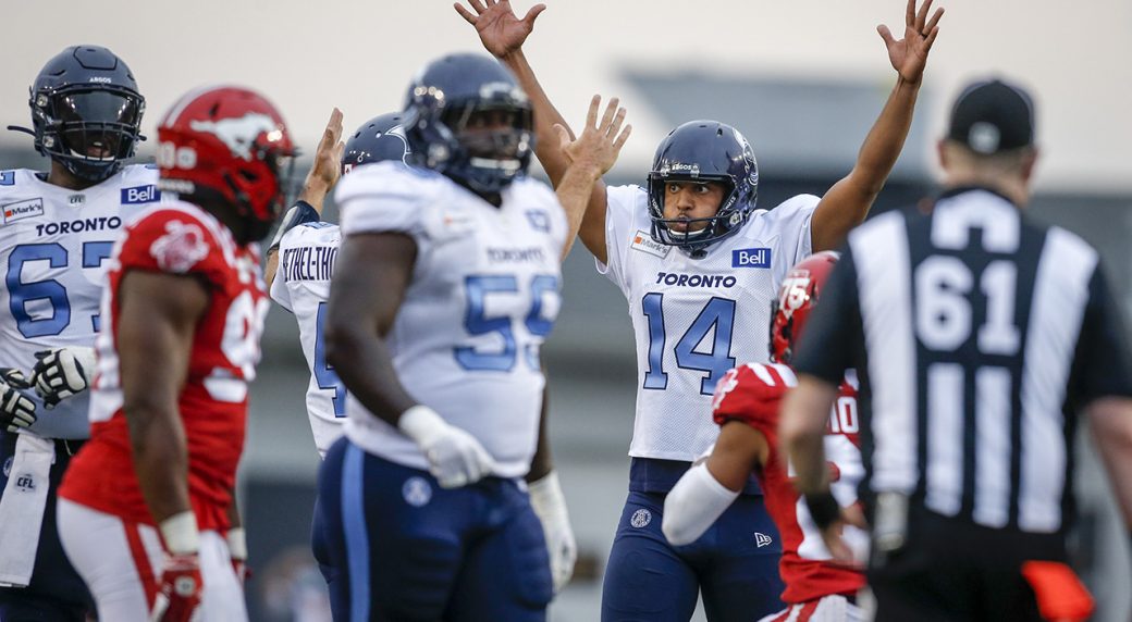 Bede's late field goal gives Argonauts victory over Stampeders