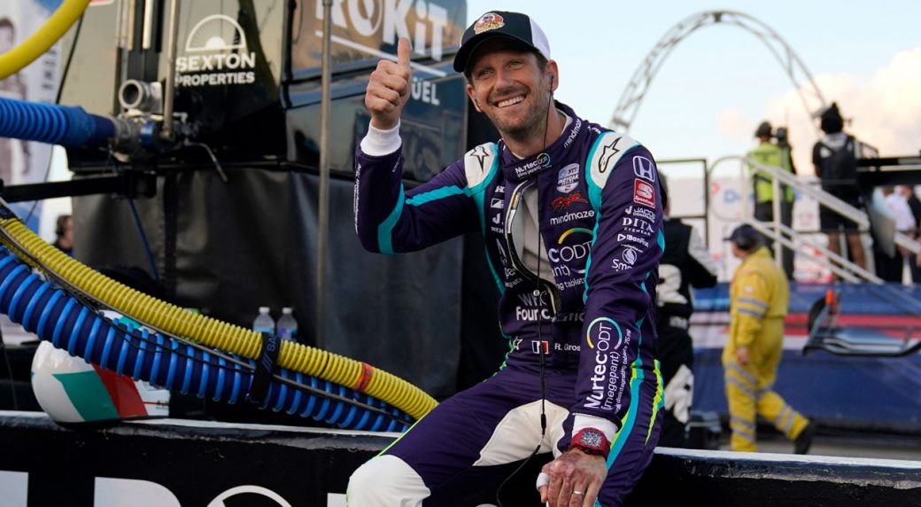 Grosjean successfully knocks down first IndyCar oval