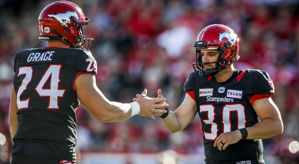 Paredes, Mitchell lead Stampeders to convincing victory over rival Elks