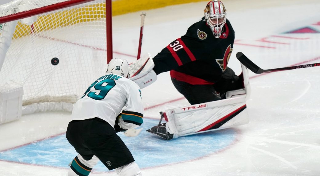 Sharks spoil Senators' party as Brady Tkachuk, Matt Murray make season ...