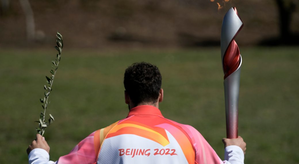 Protestors disrupt flame lighting for Beijing Winter Games