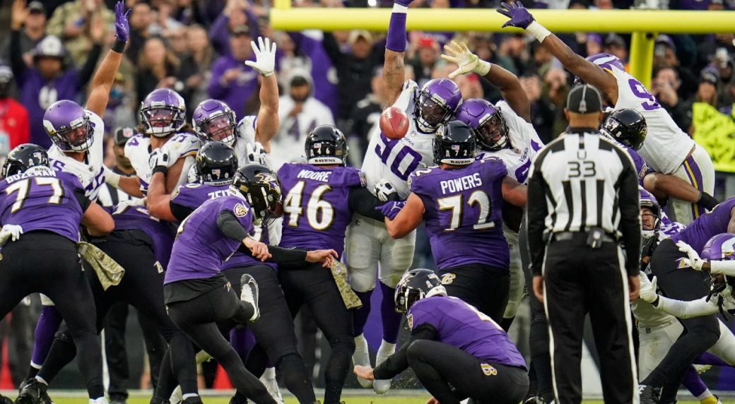 Justin Tucker's overtime kick gives Ravens win over Vikings