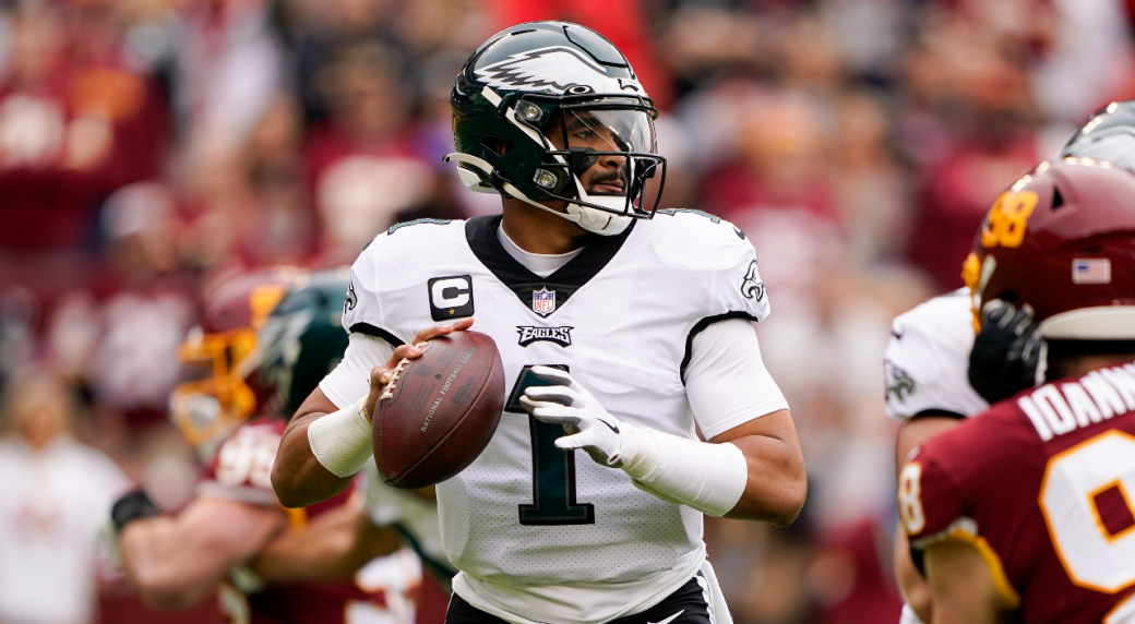 Hurts OK after narrowly escaping railing collapse, Eagles beat Washington