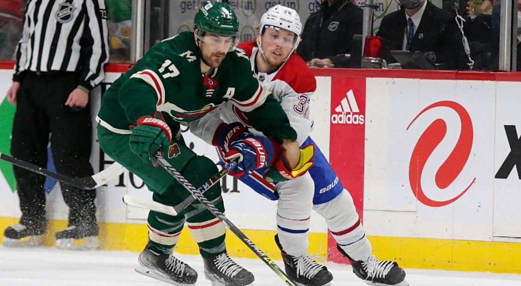 Wild get goals from eight different players in rout of Canadiens