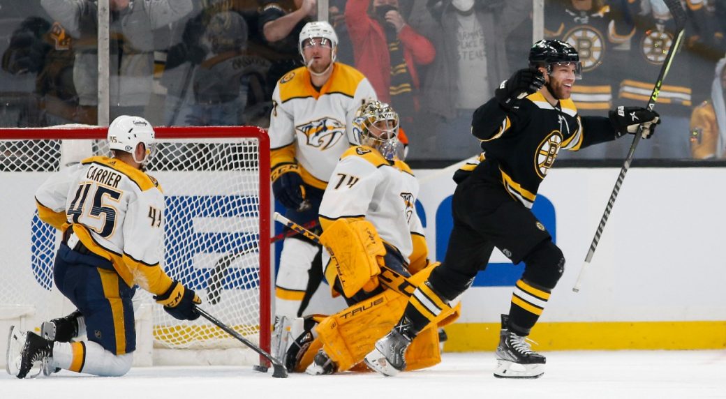 Taylor Hall's OT goal lifts red-hot Bruins over Predators