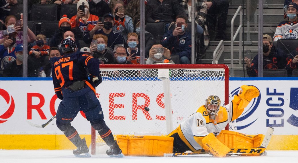 Oilers still can't score first, but work to recapture prior form starts ...