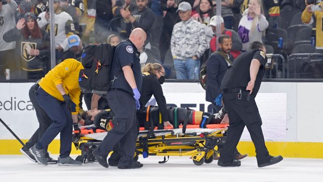 Golden Knights' Howden in stable condition after being stretchered off ...