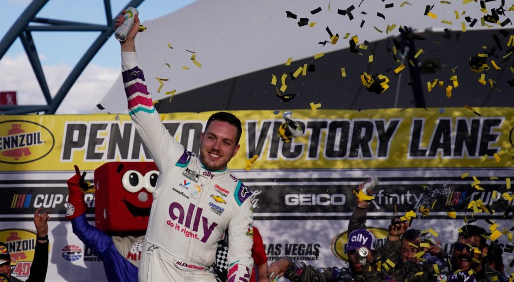 Bowman edges Larson in OT to win NASCAR race at Las Vegas