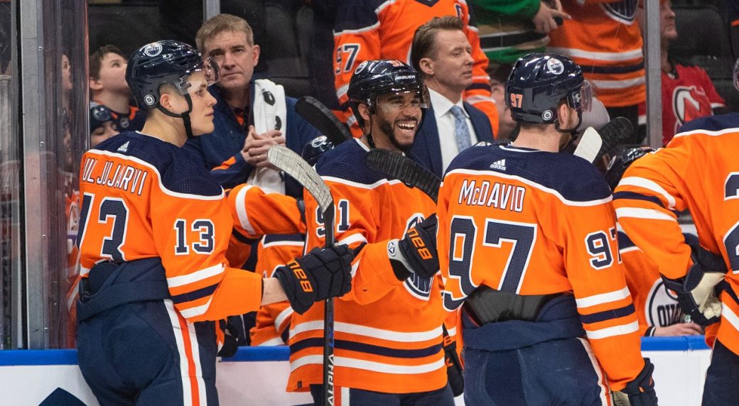 Red-hot Oilers extend win streak to five after downing Devils