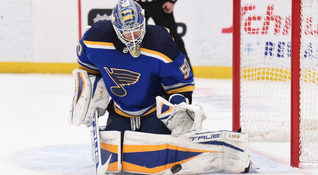 Report: Blues fear they could lose Binnington for weeks after Kadri ...