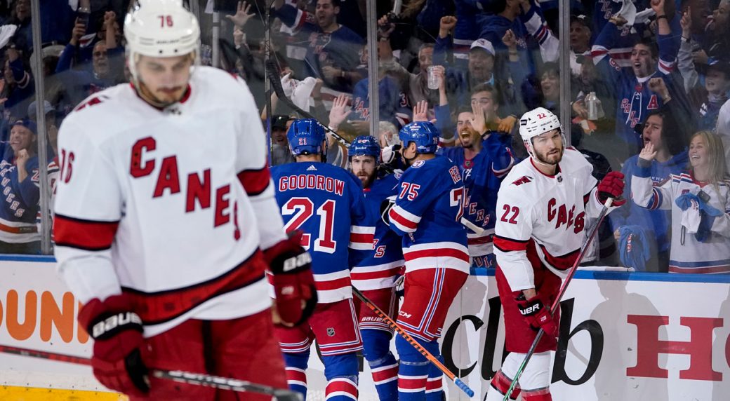 Rangers take advantage of Hurricanes' road struggles to set up pivotal ...