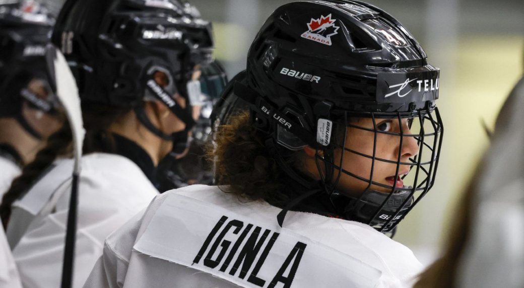 Jarome Iginla's daughter Jade arrives on international hockey stage