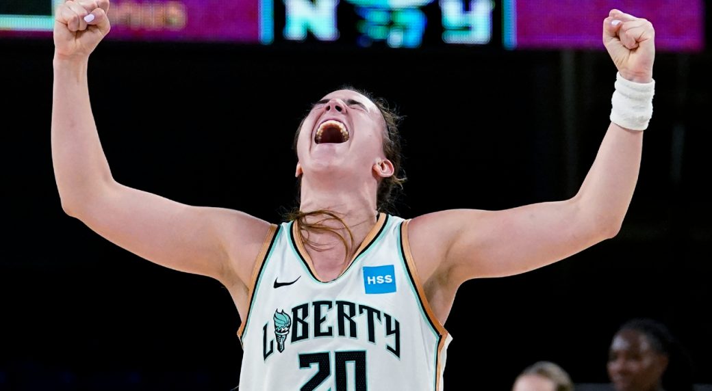 Liberty score final 13 points, beat Sky in playoff opener