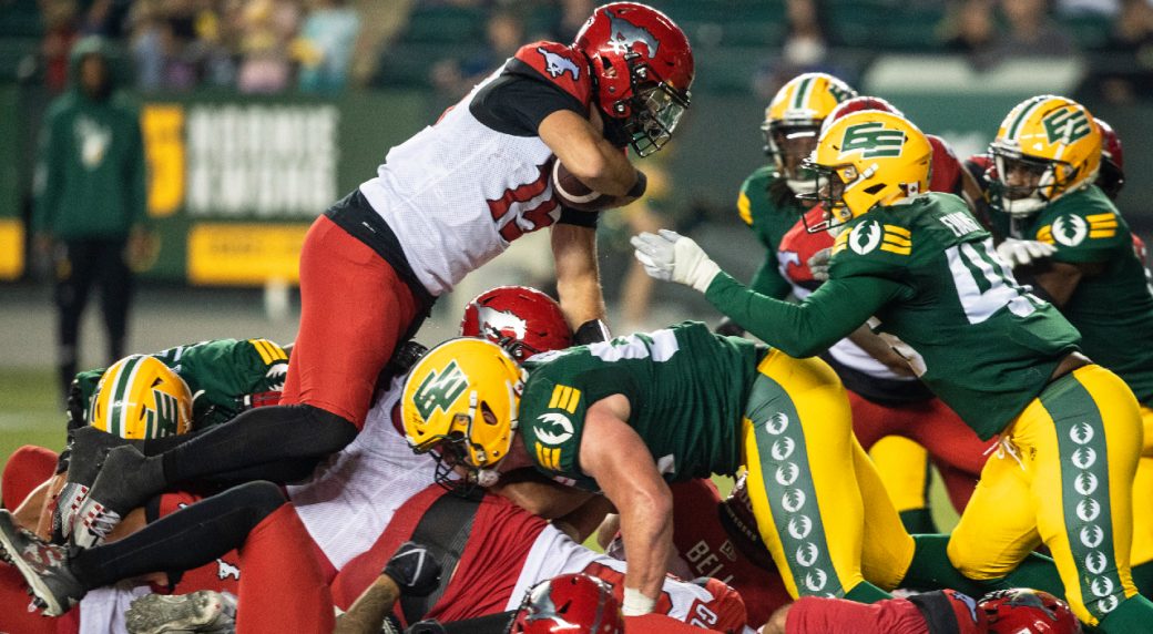Stampeders score 56 points in blowout vs. Elks, adding to Edmonton's misery