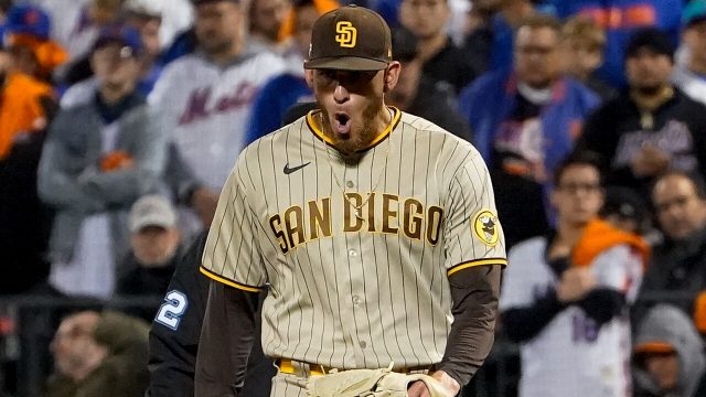 Umps check Padres pitcher Musgrove's ears for sticky stuff after ...